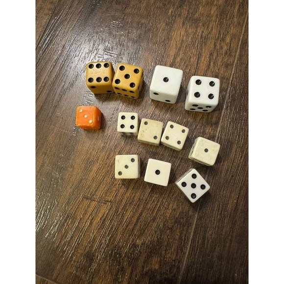 Games | Vintage Dice Lot Various Sizes Colors 12pc Game Dice | Poshmark
